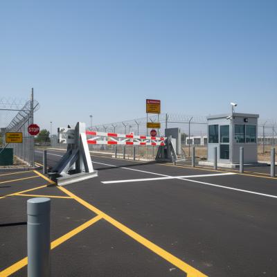 China Hydraulic Rising Bollard K4 Impact 6m Width 900mm Height Traffic Control Barrier for sale