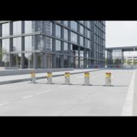 China 220V Hydraulic Rising Security Bollard 219mm Diameter IP68 Waterproof Automatic Driveway Barrier for sale