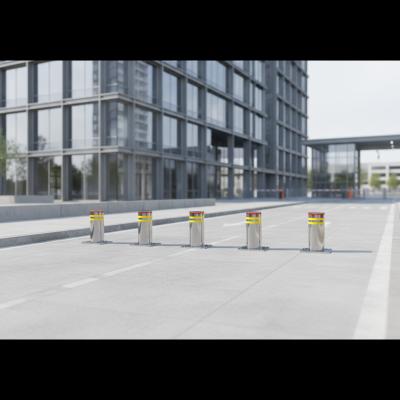 China Hydraulic Rising Bollard 219mm 600mm 304 Stainless Steel Automatic Driveway Security Barrier 220V for sale