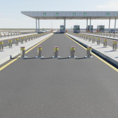 China Hydraulic Automatic Rising Bollard 220V 600mm 304 Stainless Steel for Vehicle Access Control for sale