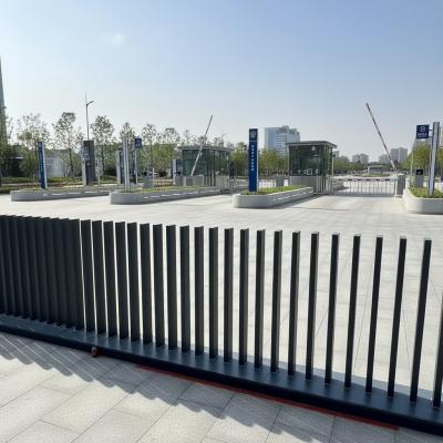 China Automatic Rising Bollard Fence Gate 304+Q235 Stainless Steel 1200mm Lift IP68 Security for sale