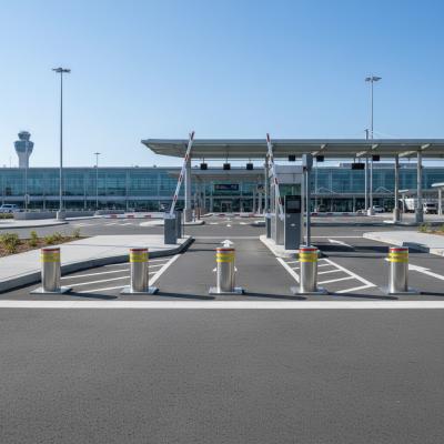 China IP68 Waterproof Electric Rising Bollard 219mm 1100mm Embedded Powder Coated Galvanized for sale