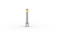 China 219mm Stainless Steel Manual Removable Lift Bollard Road Safety Traffic Barrier for sale
