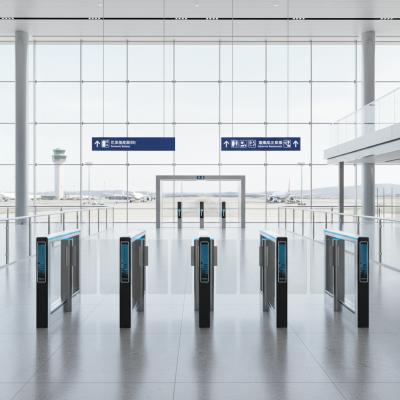China 304 Stainless Steel Swing Barrier Turnstile 220V 40W Electromechanical Anti-Collision 5 Million Cycles for sale