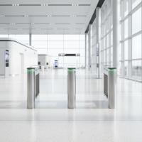 China Steel Swing Turnstile Gate 240x180x1015mm Intelligent Access Control for Commercial Buildings for sale