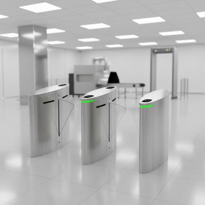 China 304 Stainless Steel Security Turnstile Gate 550mm Channel Width 30 People/Min for sale