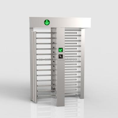 China 304 Stainless Steel Full Height Turnstile Gate 620mm Channel 5 Million Cycles Pedestrian Access Control for sale
