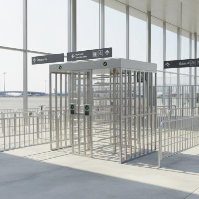 China 304 Stainless Steel Full Height Turnstile Gate 220V AC for Secure Access Control 25 People per Minute for sale