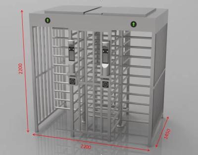 China 304 Stainless Steel Full Height Turnstile Gate 620mm Channel 5 Million Cycles Pedestrian Access Control for sale