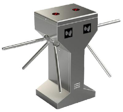 China 304 Stainless Steel Bridge Tripod Turnstile 1200x280x980mm RS485 30 People/Min for sale