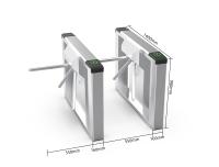 China Vertical Security Turnstile Gate 1400mm Stainless Steel SUS304 550mm Channel Width for Hotels for sale