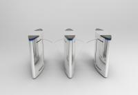 China 304 Stainless Steel Wing Gate Turnstile with RS485 Communication 550mm Channel Width for sale