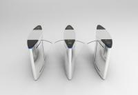 China 304 Stainless Steel Wing Gate Turnstile with RS485 Communication 550mm Channel Width for sale