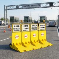 China K4 Anti-Collision Mobile Vehicle Barrier 60 Ton Load Capacity High Strength Steel for sale