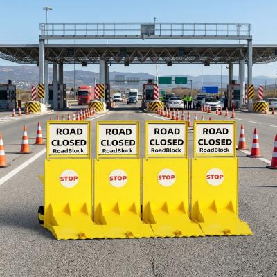 China PAS68 Crash Rated Mobile Vehicle Barrier 60 Ton Load Capacity Modular Design for sale