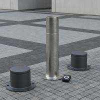 China K12 Crash Rated Hydraulic Rising Security Bollard 219mm Diameter 220V Automatic Vehicle Access Control for sale