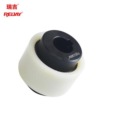 China Nylon Sleeve Gear Coupling Low Noise Unlubricated for Fan Pump 14mm to 80mm Bore for sale