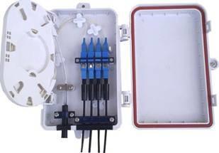 China Small Fiber Optic Termination Box 4 Simplex SC Or Duplex LC Easy Installation for sale