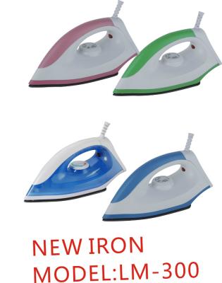 China LM-300 Household Dry Iron 1000W with Adjustable Temperature Control - 110/230V Dual Voltage Non-Stick or Stainless Steel Soleplate for sale