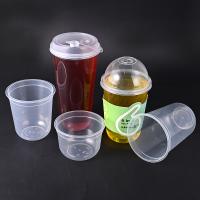 China Custom Logo Printed U Shaped Plastic Cups 380ml 700ml With Carton Package for sale