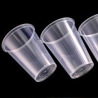 China Thick Smoothie PP Plastic Cups Reusable Lid Disposable Drinks Juices Bubble Tea for sale