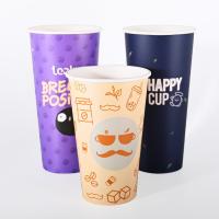 China Eco Friendly Disposable Paper Cups With Lids For Coffee Milk Tea for sale