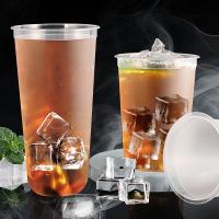 China Frosted Takeaway Disposable Plastic Cups Custom Cold Cups for sale