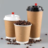 China Custom Waterproof Double Wall Paper Cups For Chocolate Espresso for sale