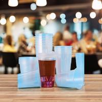 China Custom Logo Disposable PP Plastic Cups Heat and Cold Resistant CMYK and Foil Printing Options for sale