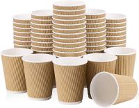 China Leakproof Waterproof Kraft Paper Cups With Lids Coffee Tea Smoothies for sale