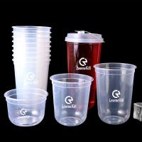 China Eco Friendly PP U Shaped Plastic Cups Milkshake Cup For Tea Coffee Food And Drink for sale