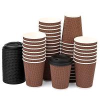China Professional 80mm Diameter Ripple Wall Paper Cups Waterproof With OEM ODM Service for sale