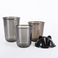 China Coffee Durable Dessert Cups With Lids Frosted Plastic Cups Personalized for sale