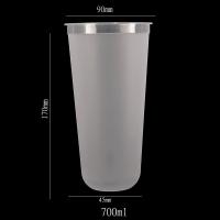 China Frosted Portable U Shaped Plastic Cups For Tea Coffee And Drinks for sale