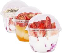 China Clear Transparent Custom Disposable Cups Plastic Coffee Cups With Dome Lid for sale