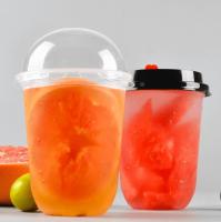 China Cold Beverage Dessert U Shaped Plastic Cups With Logo Printing for sale