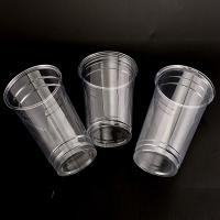 China Transparent Food Grade Clear Plastic Pet Cups 16 Oz Plastic Drinking Cups for sale
