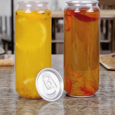 China 700ml Transparent PET Bottles With Aluminum Easy Open Seal For Carbonated Drinks for sale