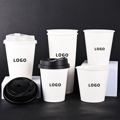 China Paperboard Leakproof Custom Printed Paper Cups 12oz Single Wall Paper Cup for sale