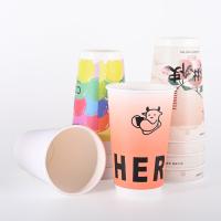 China 500ml Leakproof Double Wall Paper Cups For Tea Soda Juice OEM ODM Service for sale