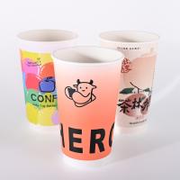 China 500ml Leakproof Double Wall Paper Cups For Tea Soda Juice OEM ODM Service for sale