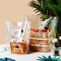 China Portable Sustainable Food Takeaway Plastic Bags Restaurants Catering Services Logo for sale