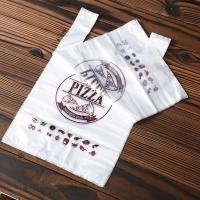China Portable Sustainable Food Takeaway Plastic Bags Restaurants Catering Services Logo for sale