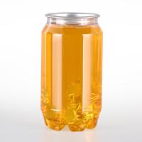 China OEM ODM 500ml PET Plastic Beverage Bottles With Easy Peel Lid For Smoothies for sale