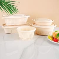 China Compostable Environmental Biodegradable Containers For Food Microwave Safe Takeaway Box for sale