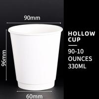 China Food Grade PE Coating Double Wall Paper Cups For Hot Drinks Christmas Parties for sale