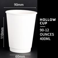 China Food Grade PE Coating Double Wall Paper Cups For Hot Drinks Christmas Parties for sale