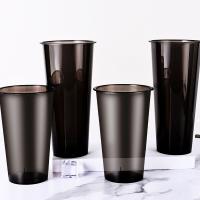 China 12oz 16oz PP Plastic Cups Custom Design Eco Friendly Black PP Plastic Drink Cups for sale