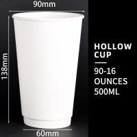 China Food Grade PE Coating Double Wall Paper Cups For Hot Drinks Christmas Parties for sale