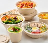 China Bowl Portable Biodegradable Boxes For Food With UV Printing Customizable for sale